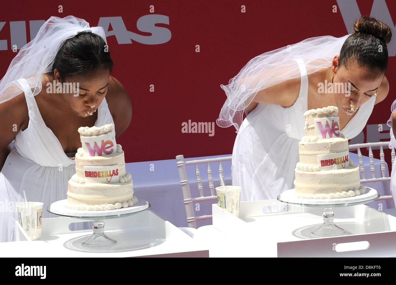 New York, USA. May 30, 2013.Bridezillas at the Bridezillas Cake Eating ...