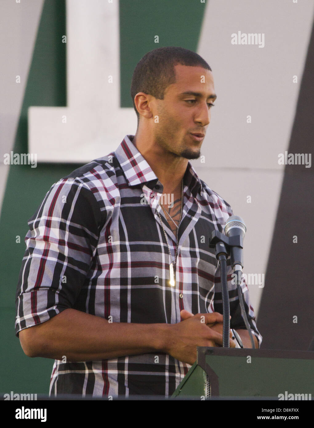 Turlock, CA, USA. May 30, 2013. Pitman High School head coach Brandon ...