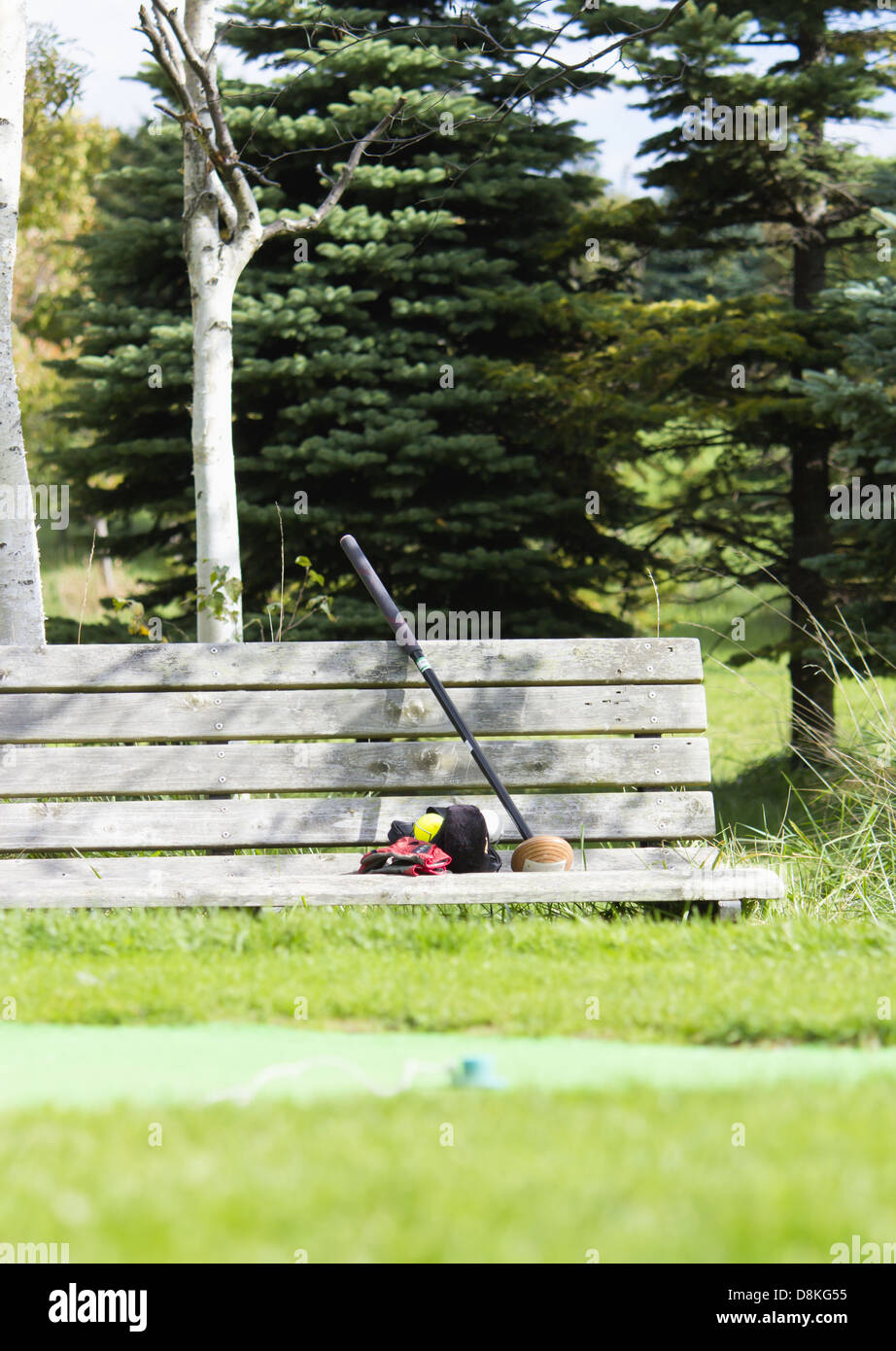 Teeing ground of a park golf course Stock Photo - Alamy