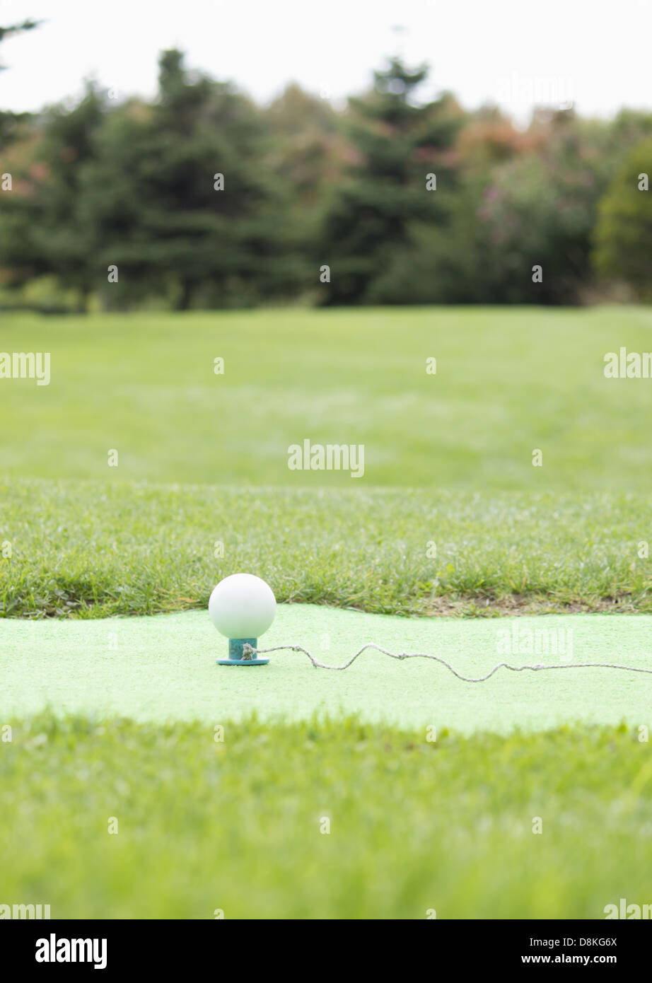 Teeing ground of a park golf course Stock Photo - Alamy