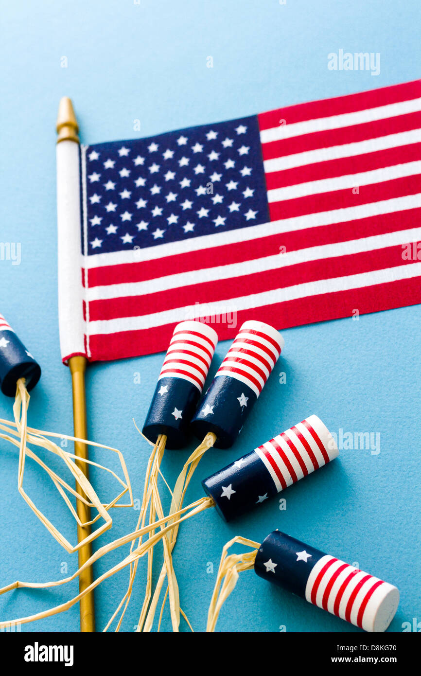 Patriotic items to celebrate July 4th Stock Photo - Alamy