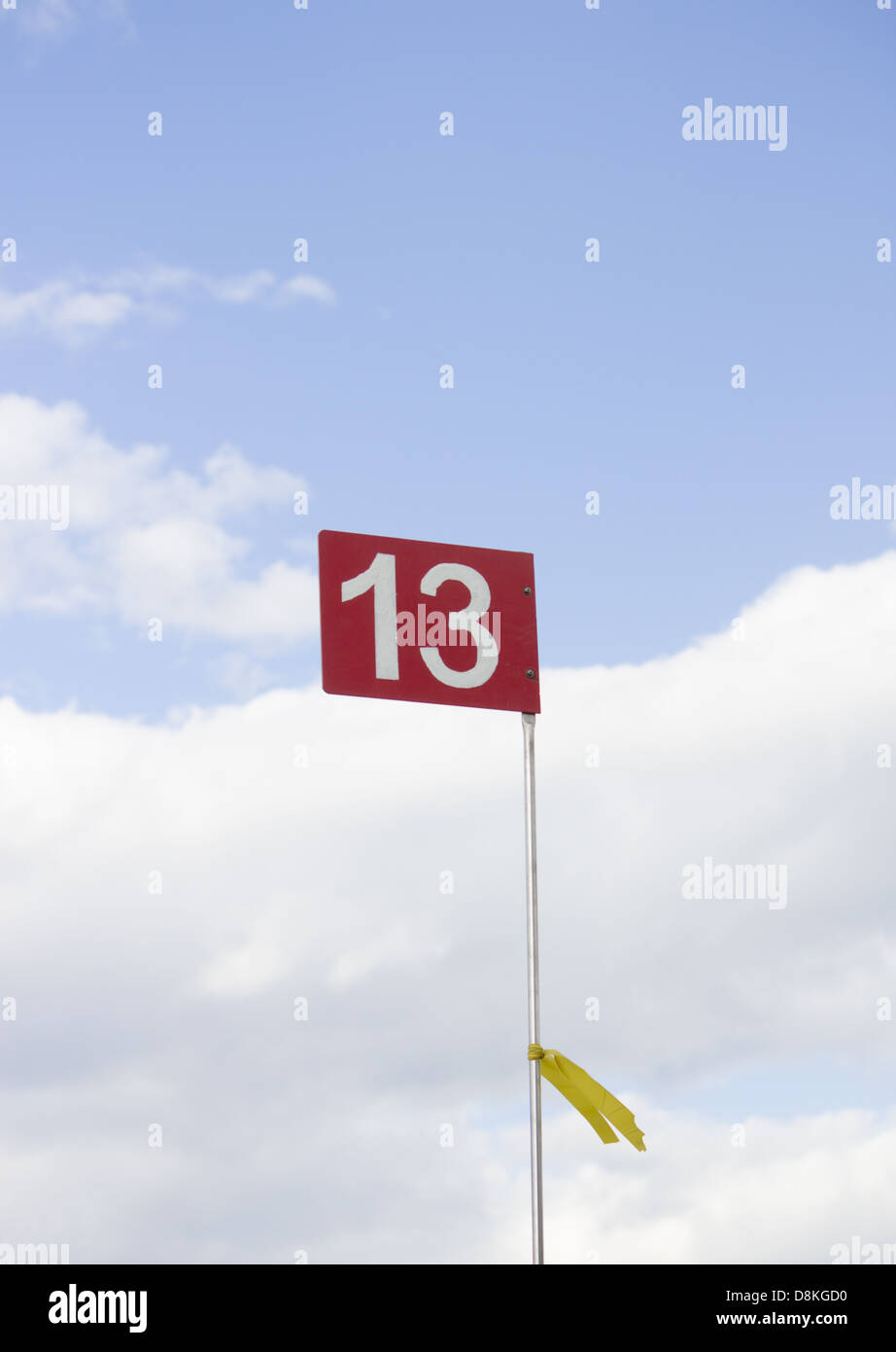 Park golf flag Stock Photo - Alamy