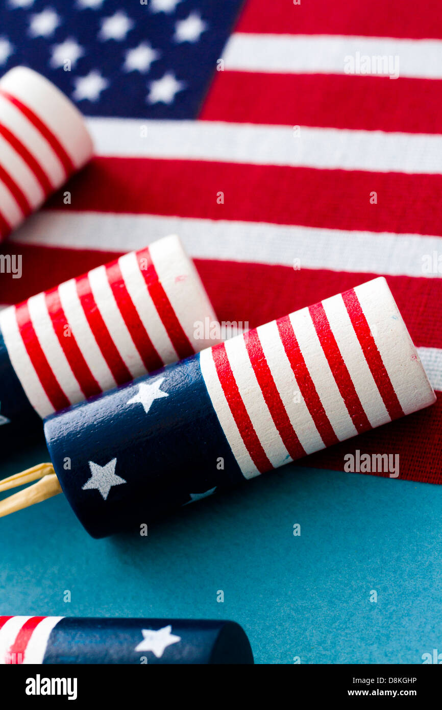 Patriotic items to celebrate July 4th Stock Photo - Alamy