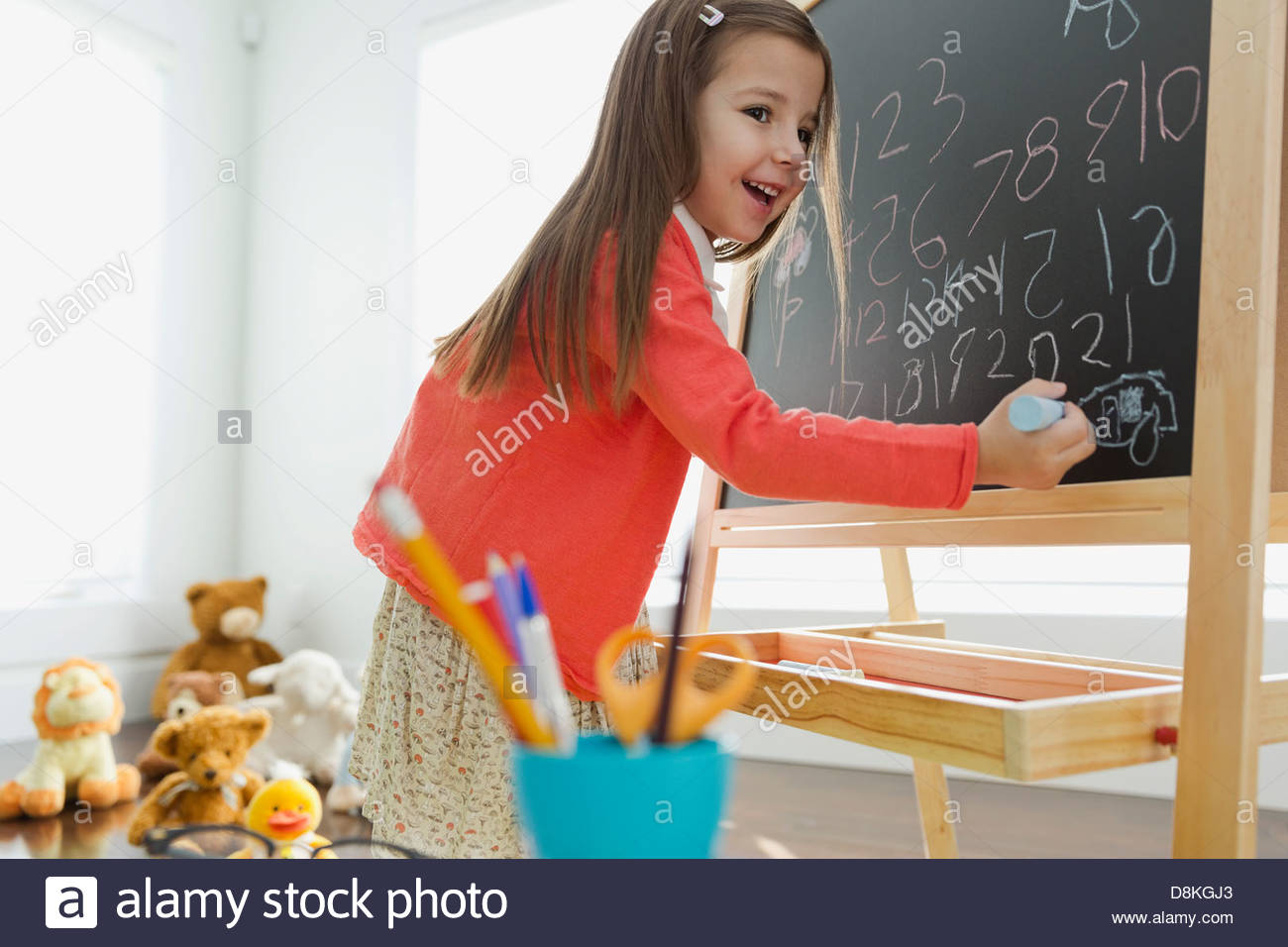 Child pretending to be teacher hi-res stock photography and images - Alamy
