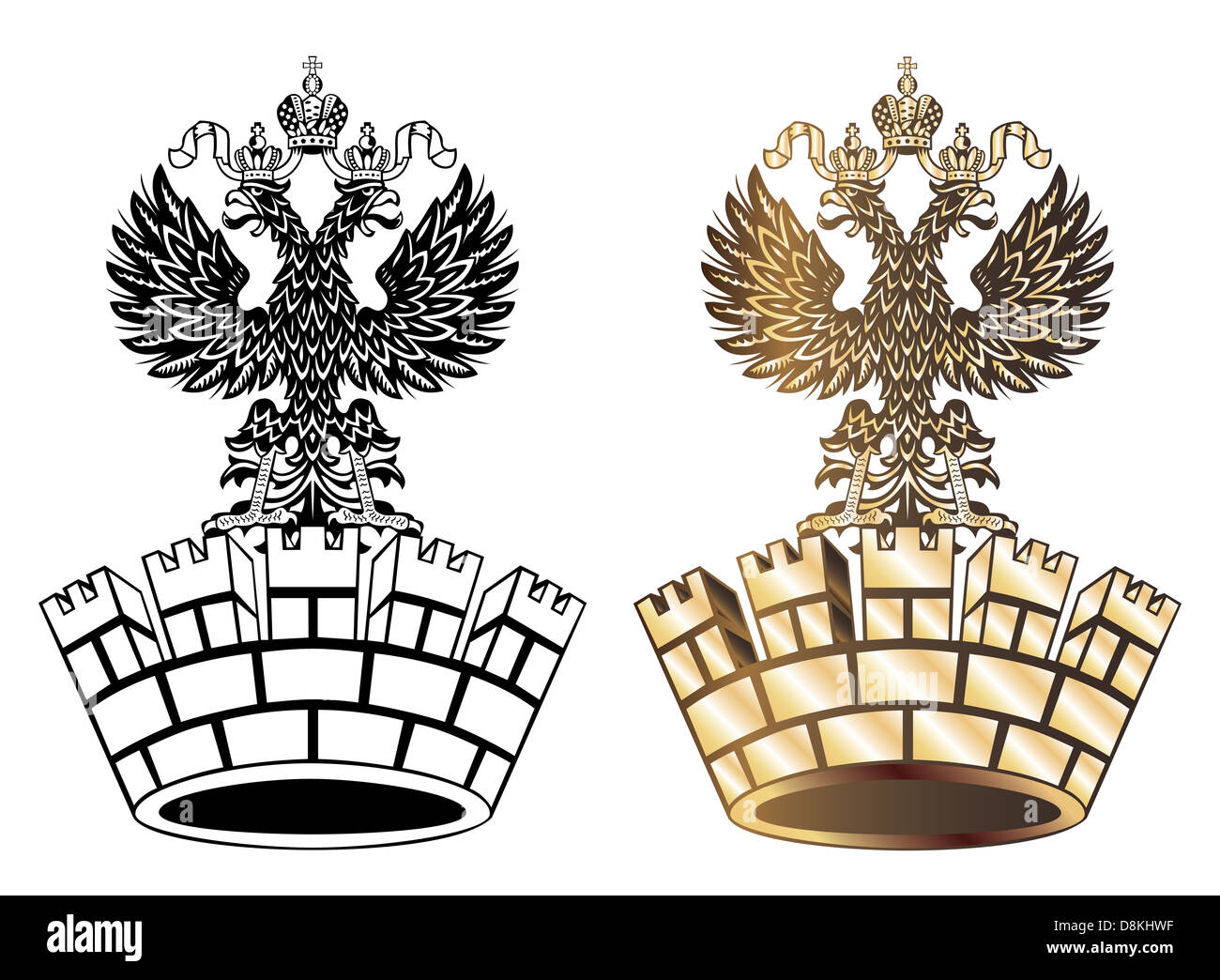 Golden royal crown isolated on white background Stock Photo - Alamy