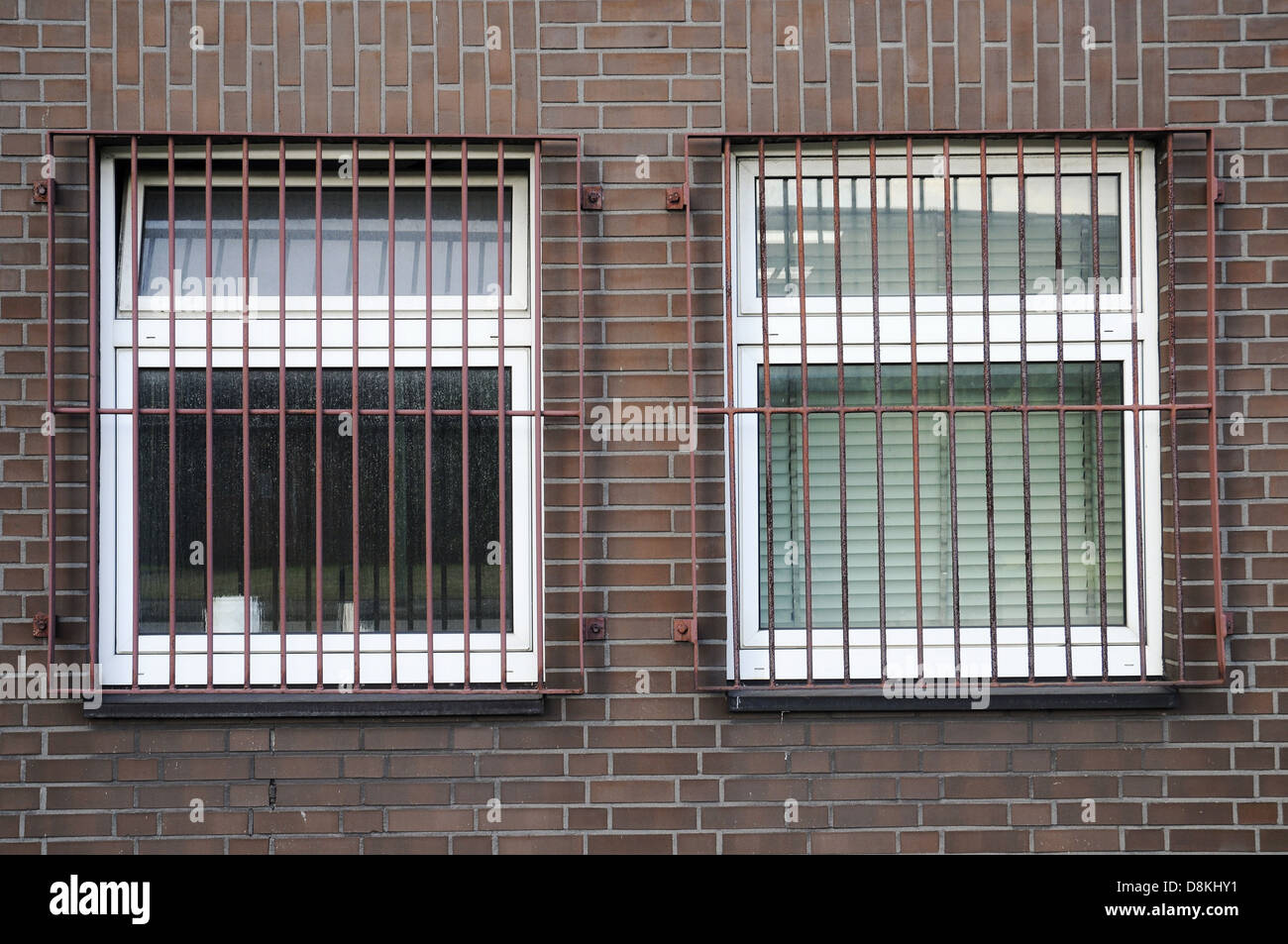 Barred office windows hi-res stock photography and images - Alamy
