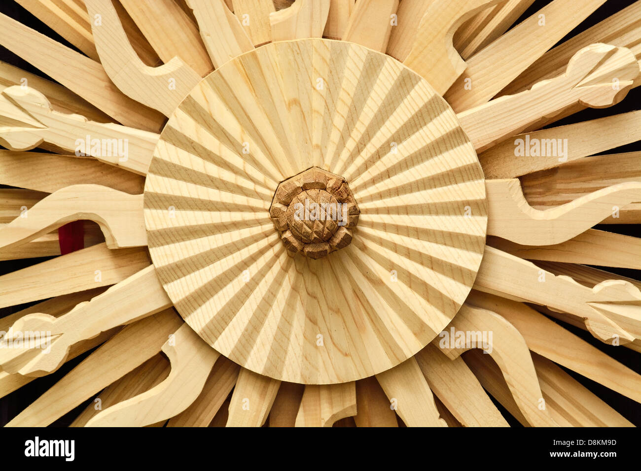 Sun carved in wood hi-res stock photography and images - Alamy