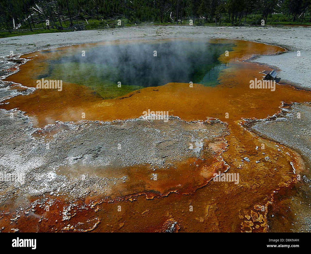 Emerald pool hot spring Stock Photo - Alamy