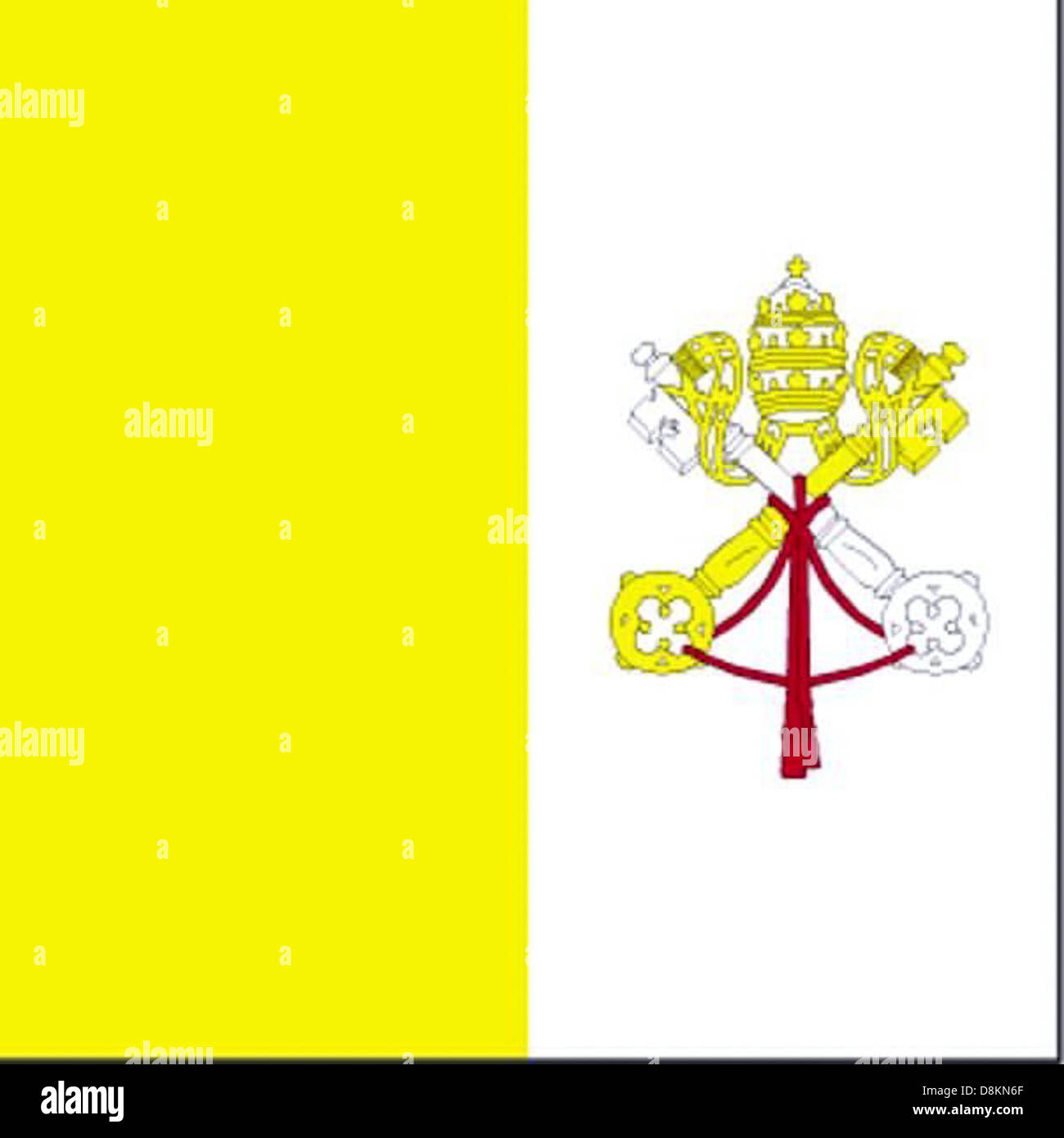 This image shows the flag of the Holy See, which is the sovereign ...