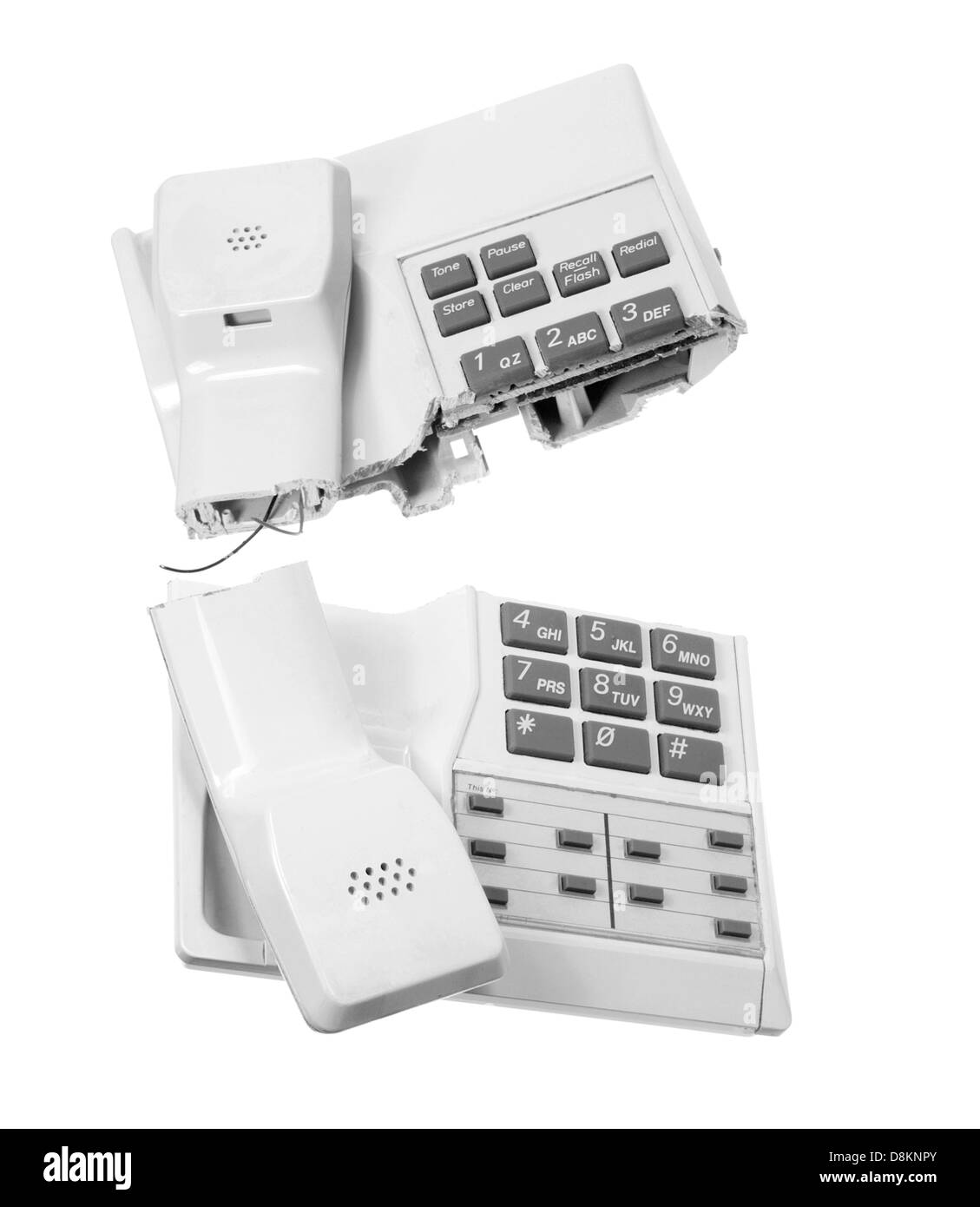 Broken phone receiver cutout hi-res stock photography and images - Alamy