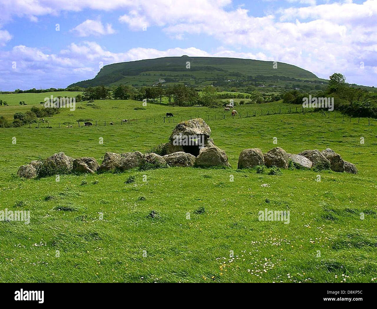 The view of Knocknara, a prominent hill in County Sligo, Ireland, taken ...
