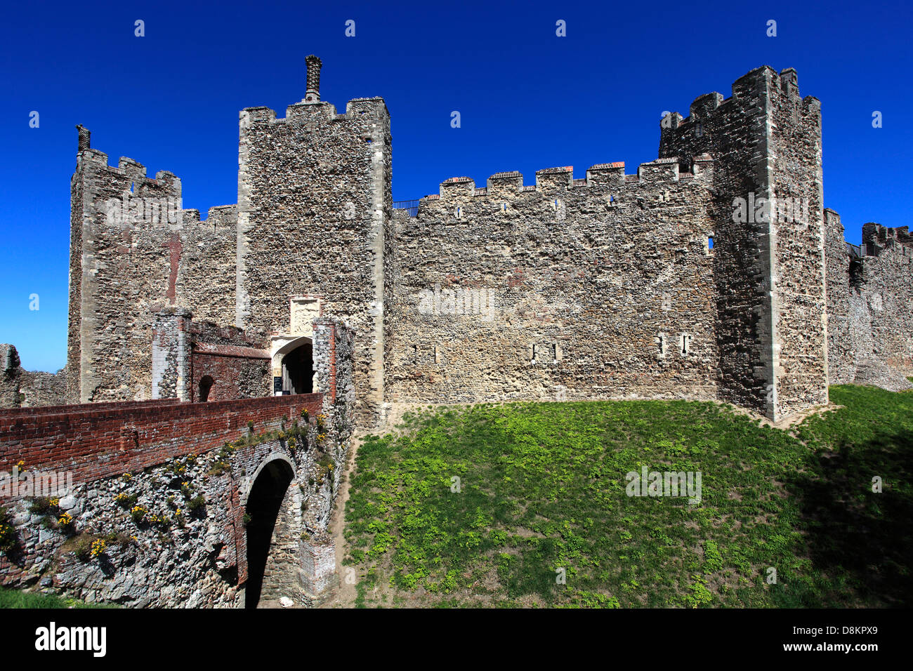 Summer, Framlingham Castle (1157-1216,) Framlingham village, Suffolk ...