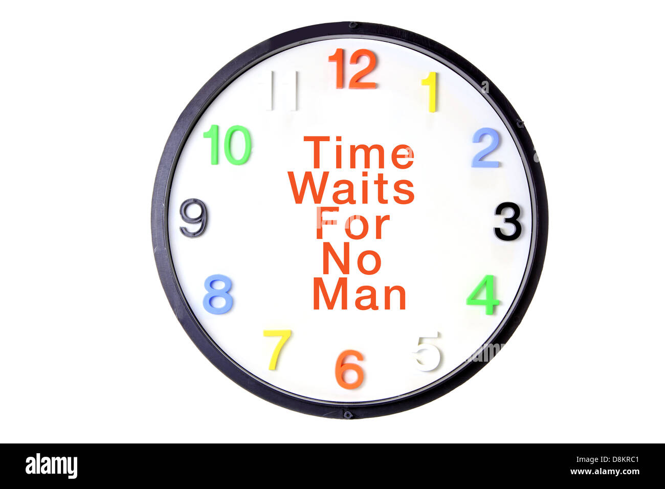 Clock with Message Stock Photo - Alamy