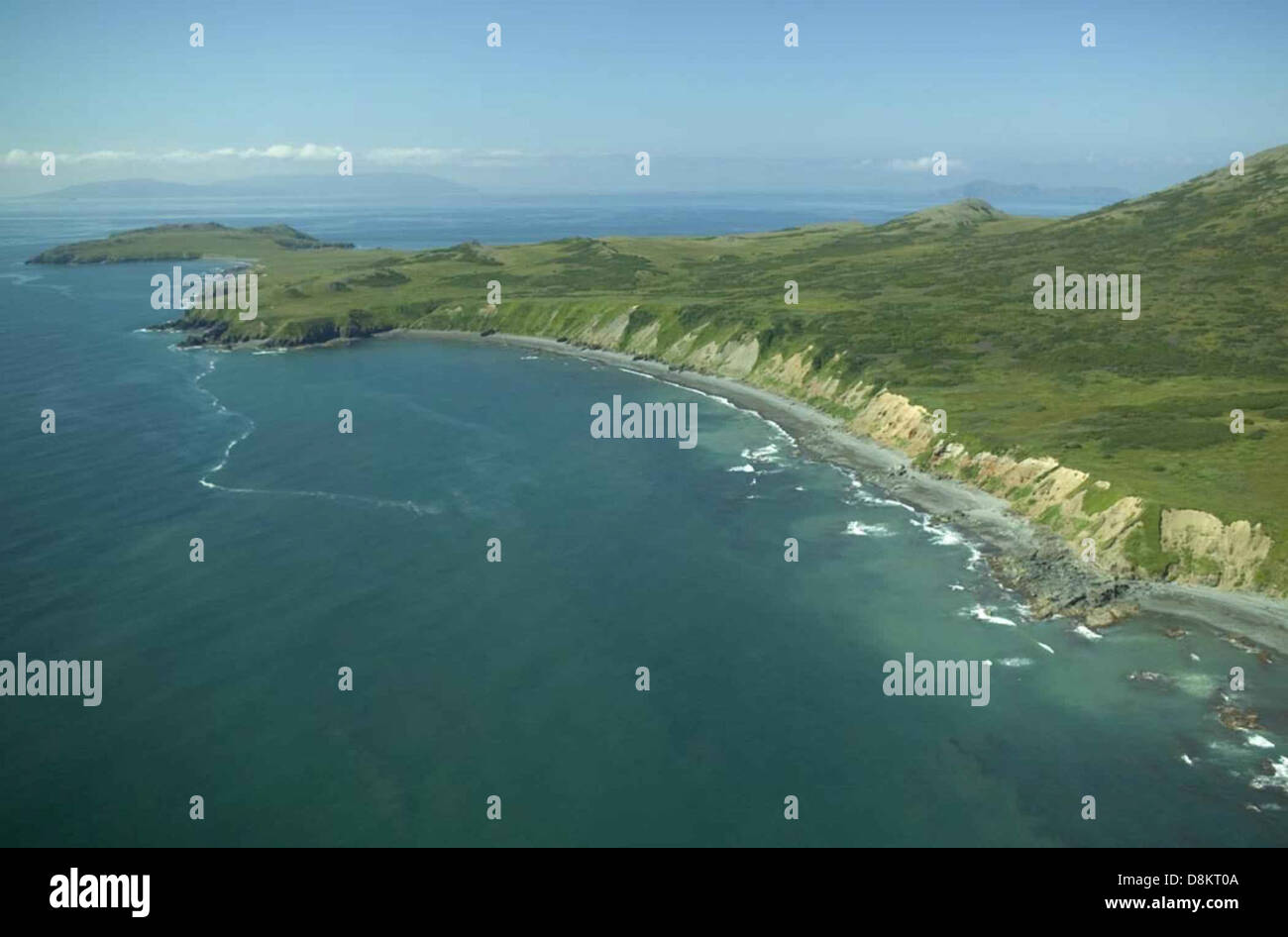 This image captures the scenic coastline of a tropical island ...