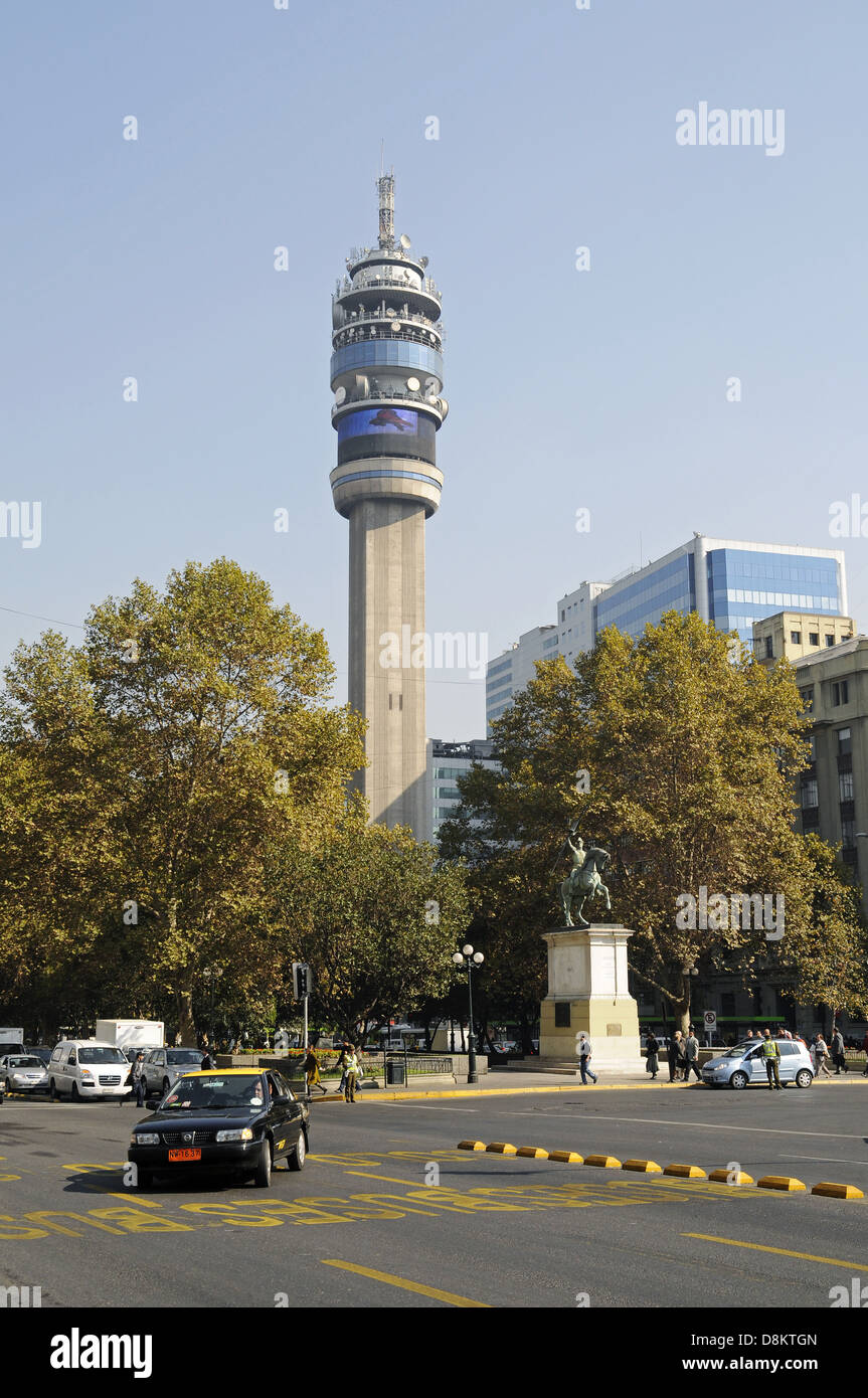 Santiago chile entel tower hi-res stock photography and images - Alamy
