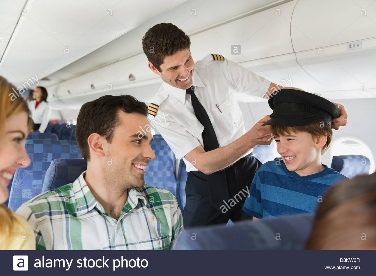 Two men laughing on airplane hi-res stock photography and images - Alamy