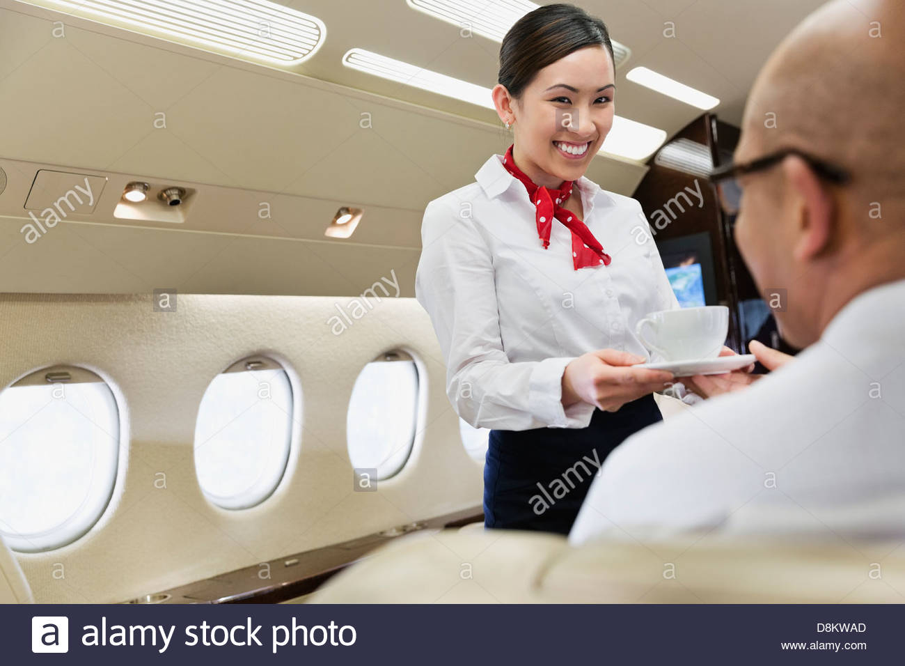 Private jet cabin crew hi-res stock photography and images - Alamy