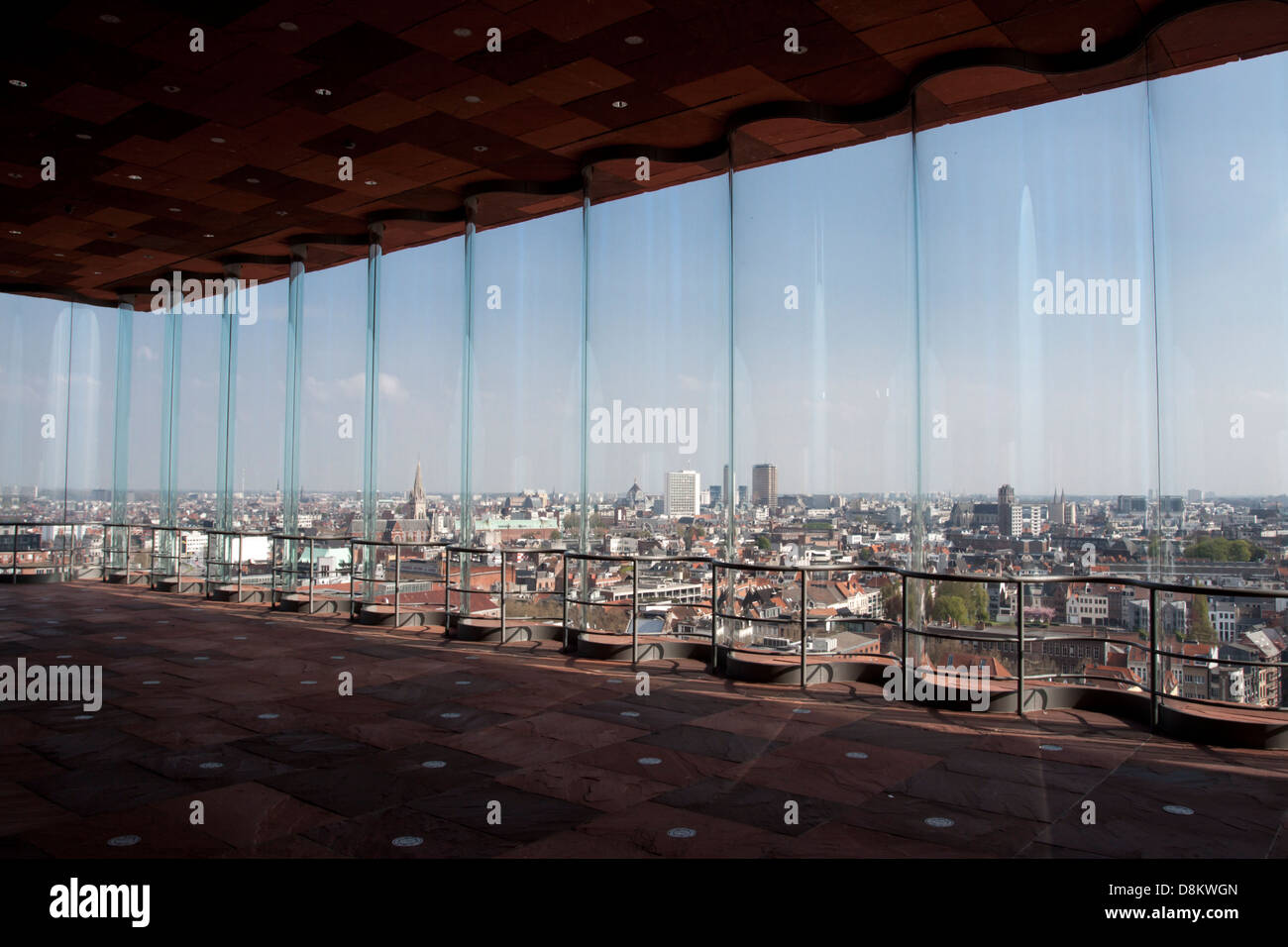 Panoramic view from inside of MAS Museum. Antwerp, Belgium Stock Photo ...