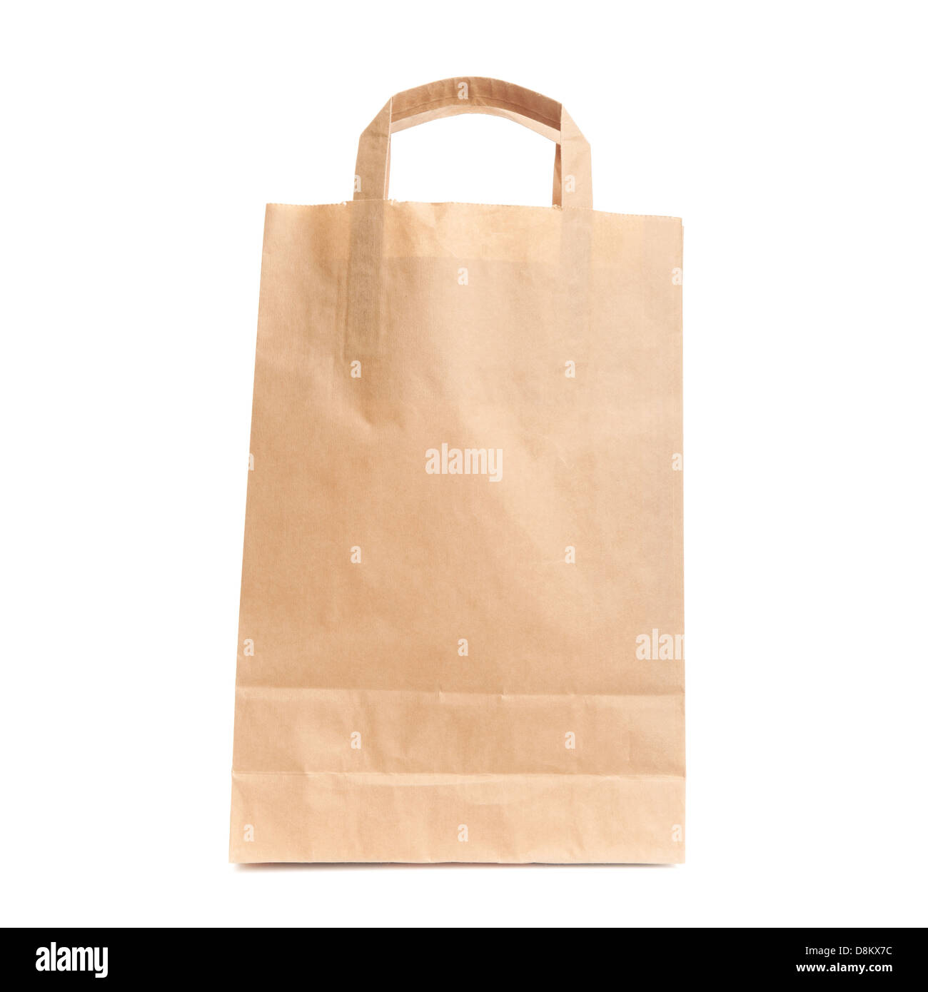 Modern shopping paper bag isolated on white. Front view Stock Photo - Alamy