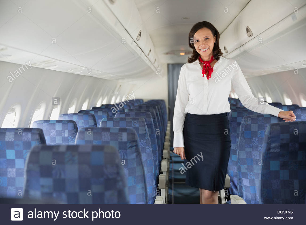 Airplane cabin flight attendant hi-res stock photography and images - Alamy