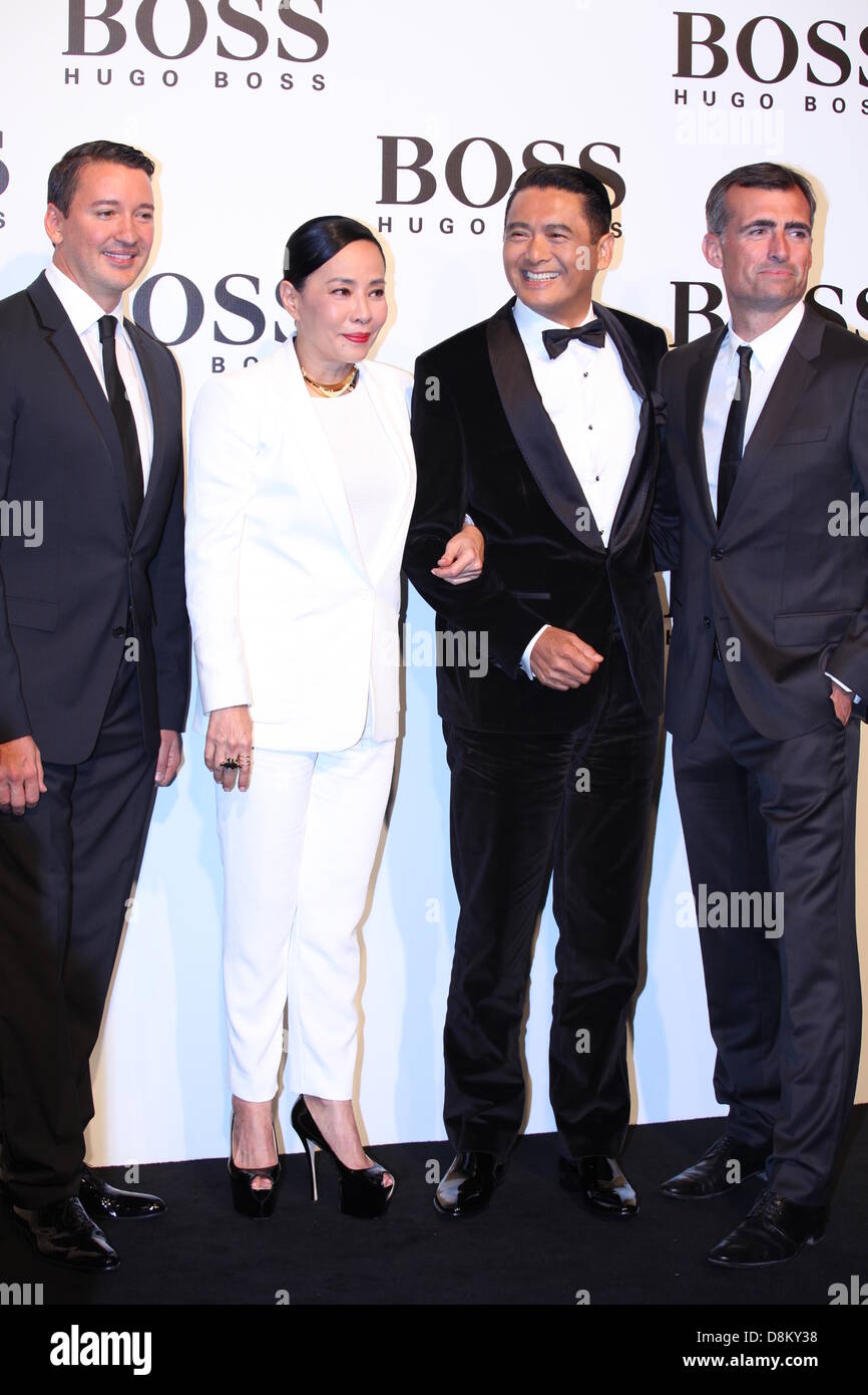 Chow Yun fat at Hugo Boss Shanghai fashion show in Shanghai, China on ...