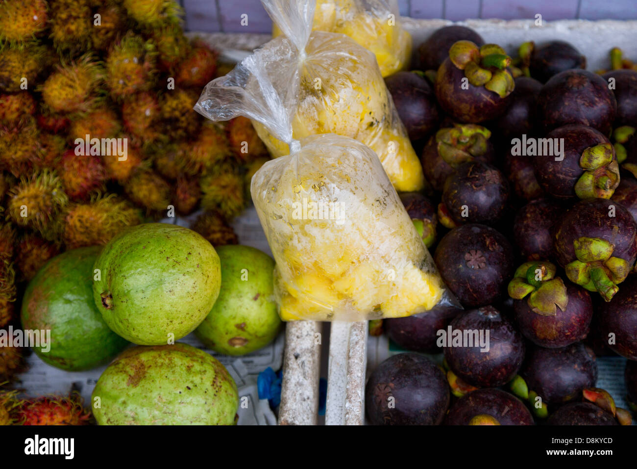 Fruit Stalls in Moalboal on Cebu Island, Philippines Stock Photo - Alamy