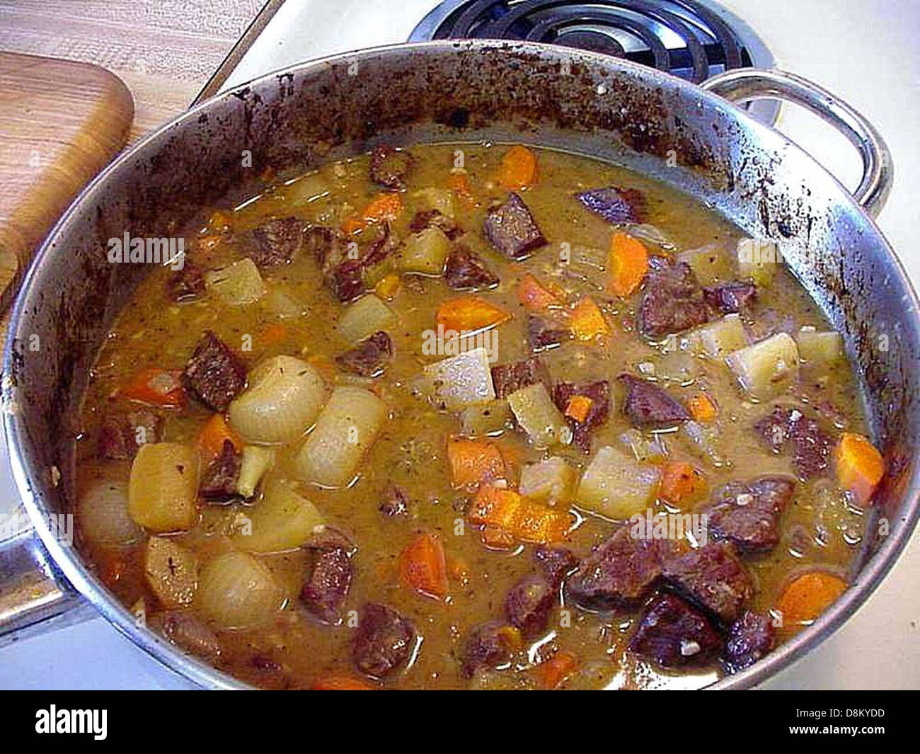 A hearty stew made with beef, carrots, and turnips, simmered together ...