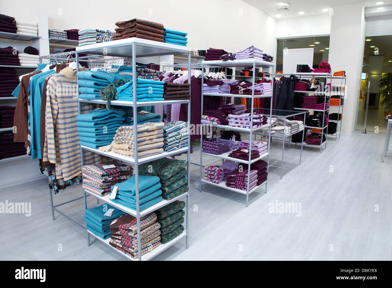 Interior of shop of clothes Stock Photo - Alamy