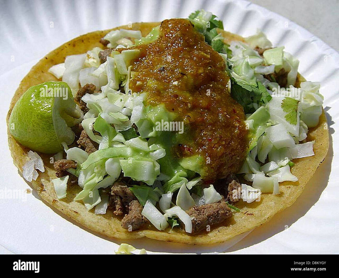 Vibrant mexican taco fresh garnishes hi-res stock photography and ...