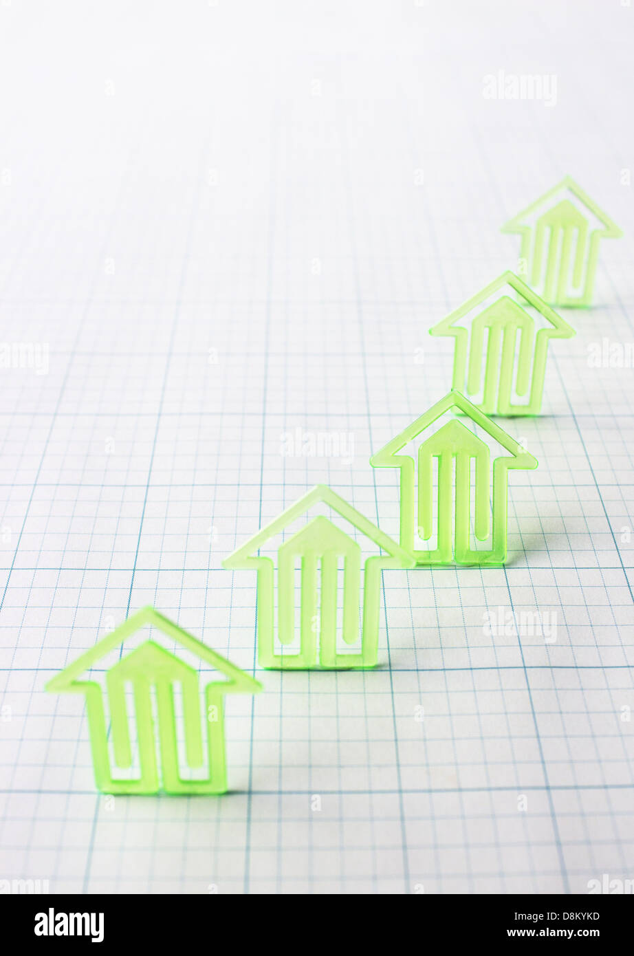 Moving up image, green clips Stock Photo - Alamy