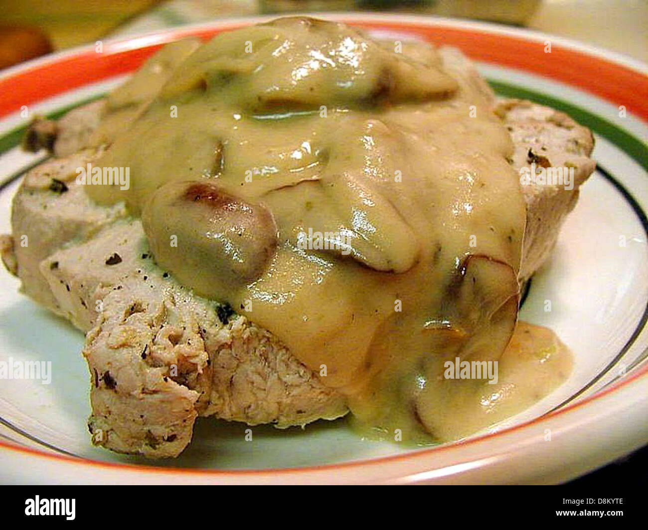 A dish featuring tuna, mushrooms, and sauces, highlighting the fusion ...