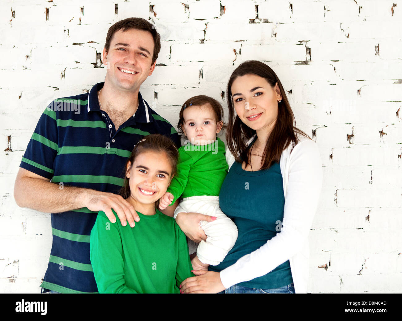 Portrait of a happy smiling family Stock Photo - Alamy