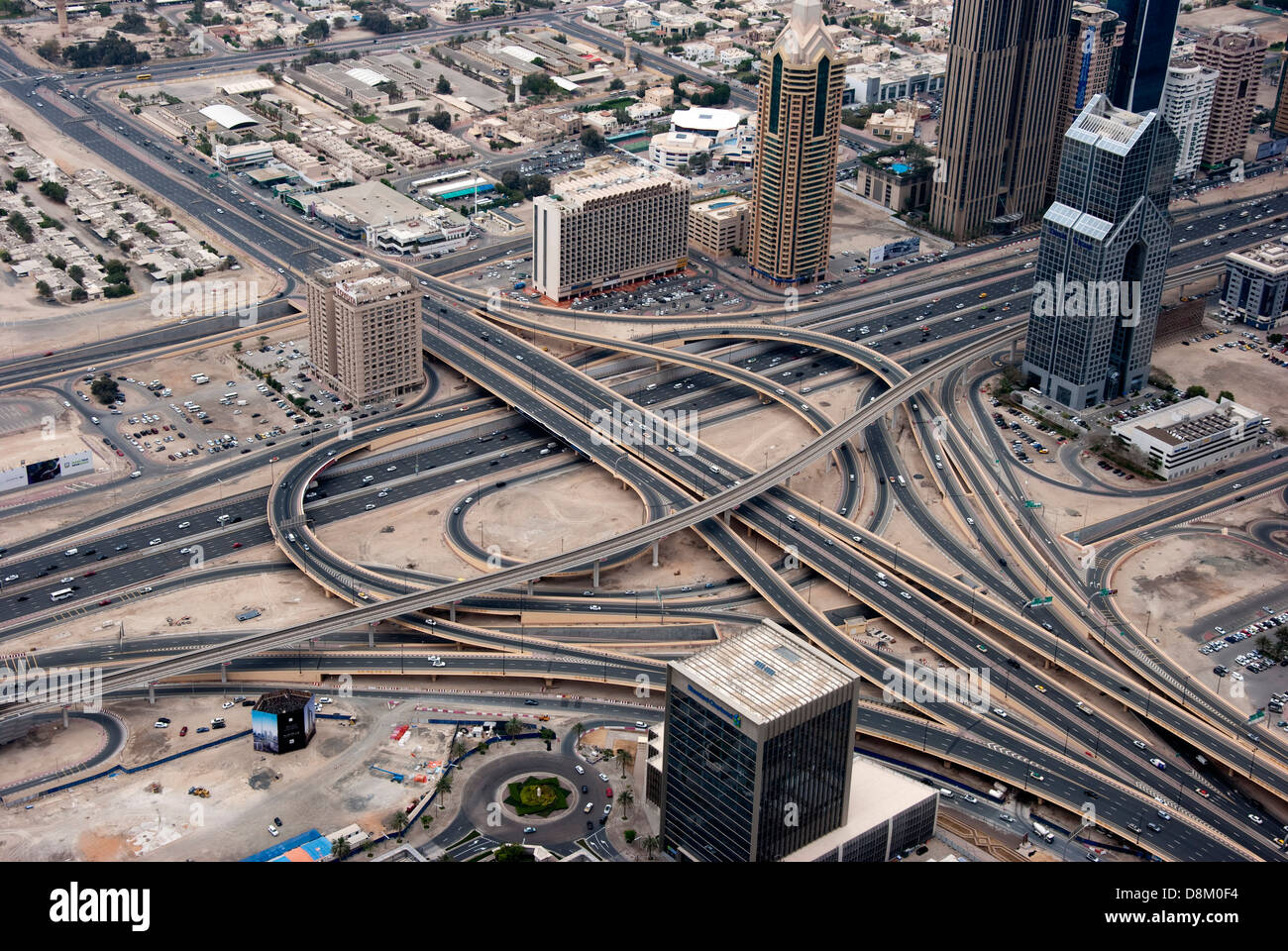 Sheikh Zayed Road and Financial Centre Road Interchange Downtown Dubai ...