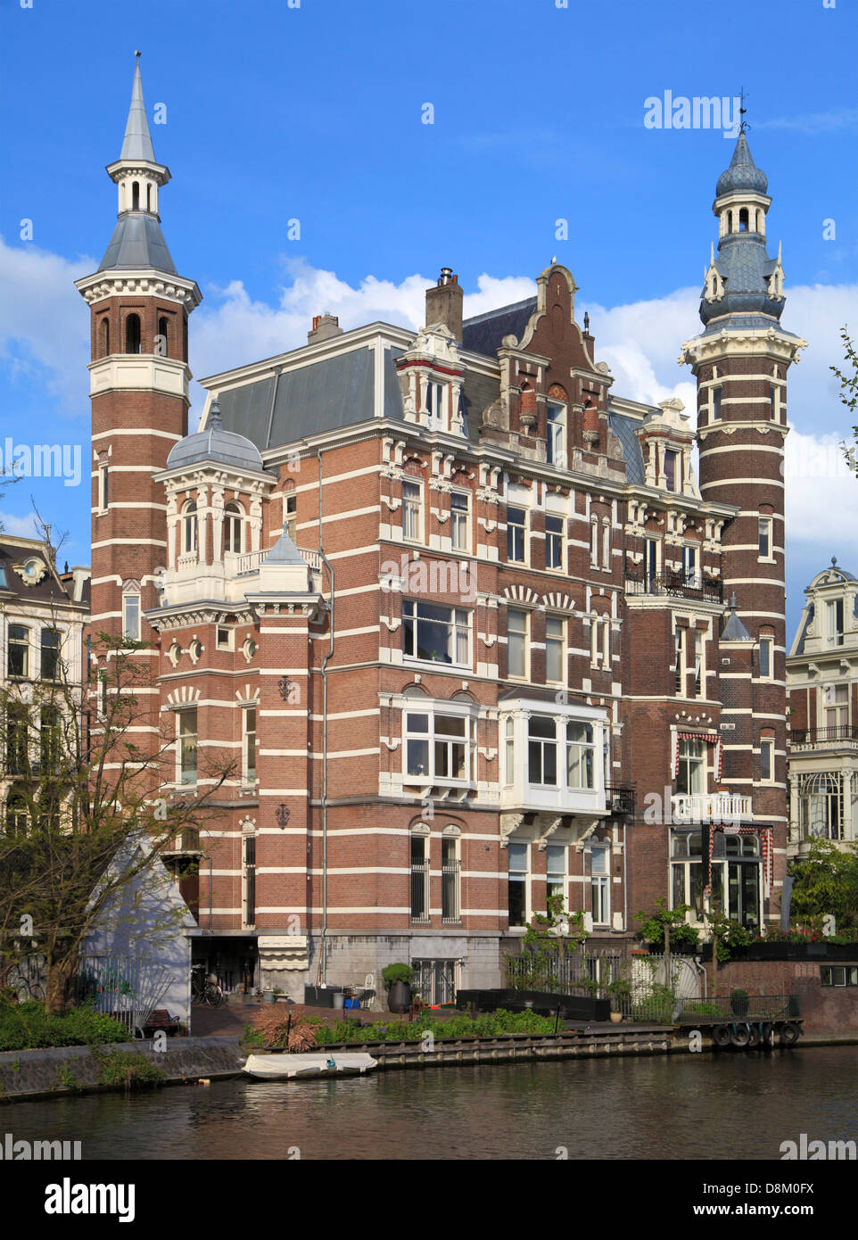 Netherlands, Amsterdam, Singelgracht, canal scene, architecture Stock ...