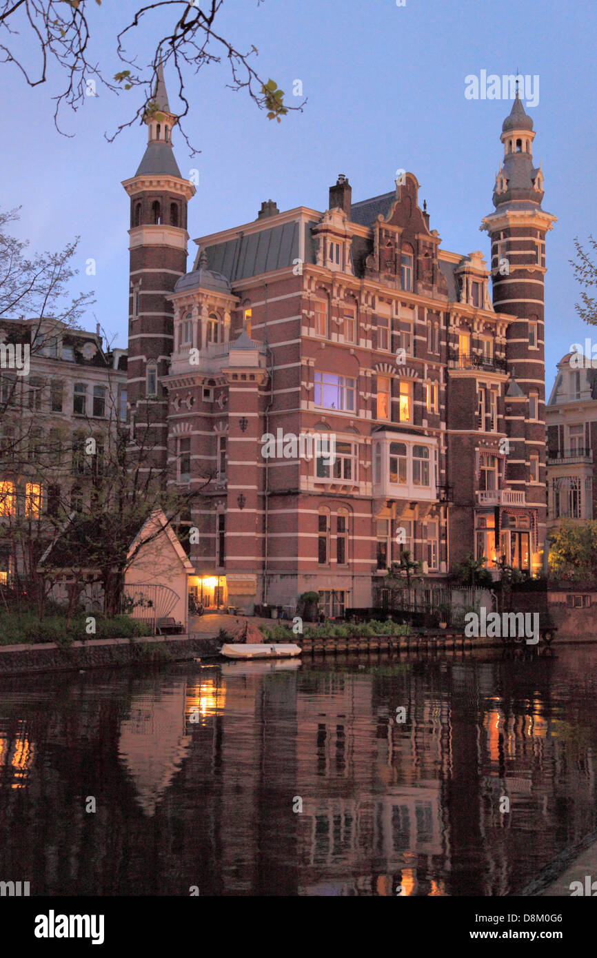 Netherlands, Amsterdam, Singelgracht, canal scene, architecture Stock ...