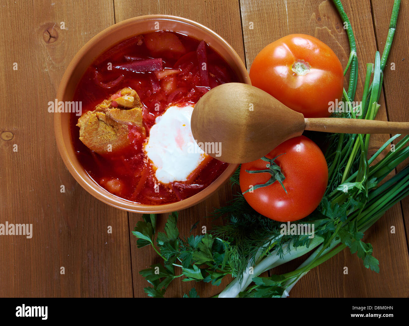 red-beet soup (borscht Stock Photo - Alamy