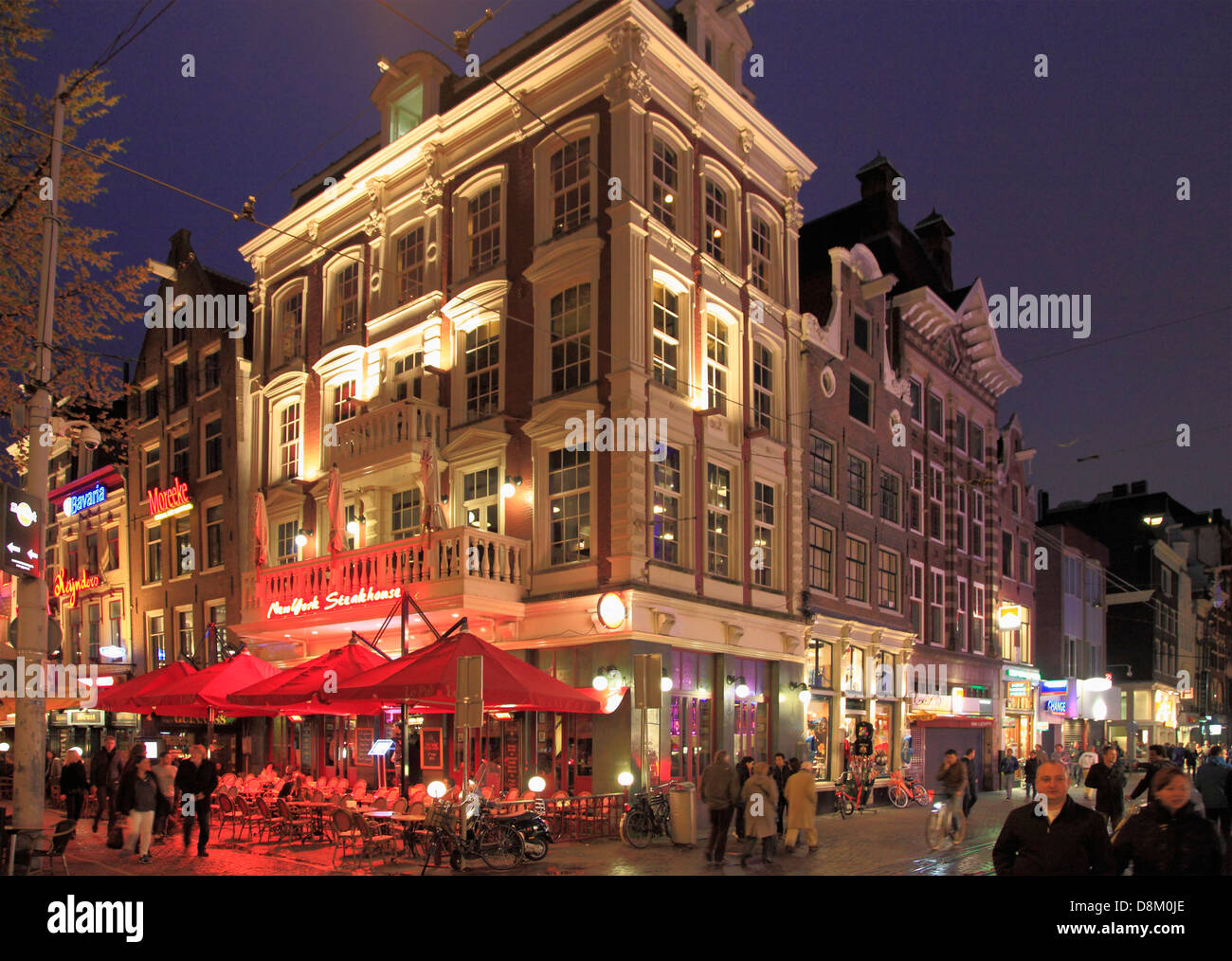 Netherlands, Amsterdam, Leidseplein, restaurants, nightlife Stock Photo ...