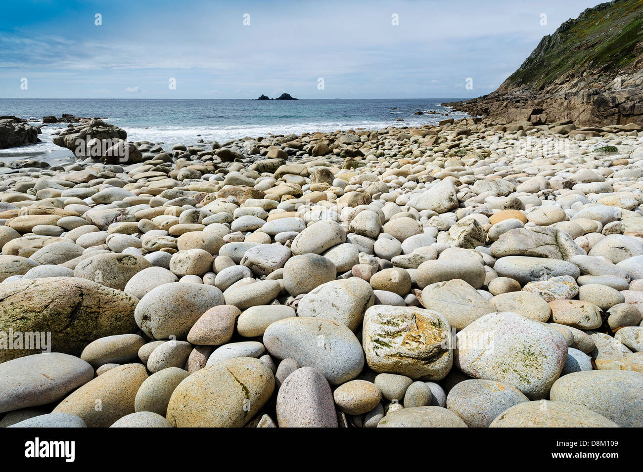 Rocks at Porth Nanven in Cornwall Stock Photo - Alamy