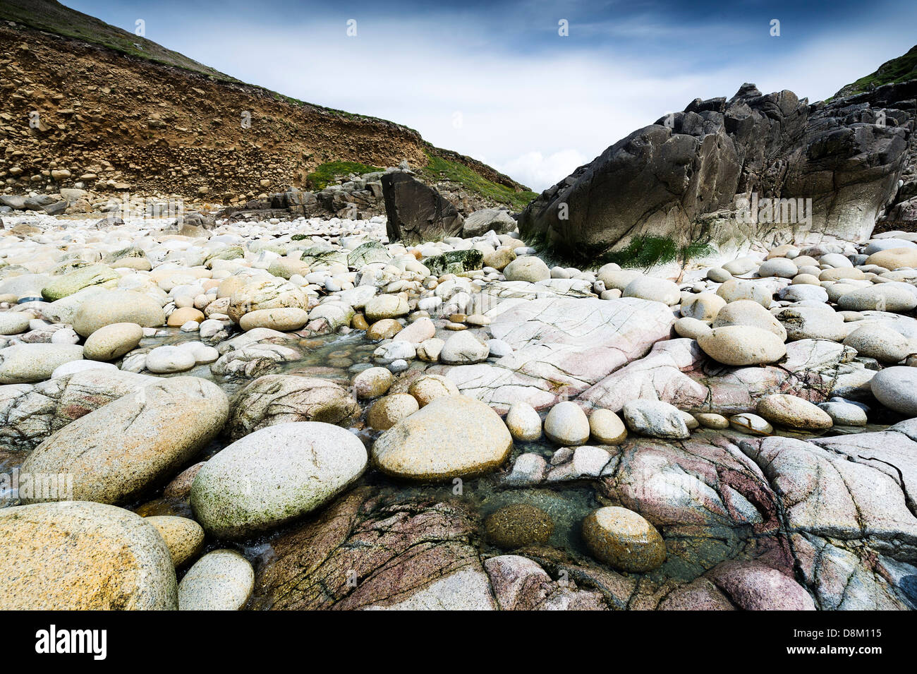 Rocks at Porth Nanven in Cornwall Stock Photo - Alamy