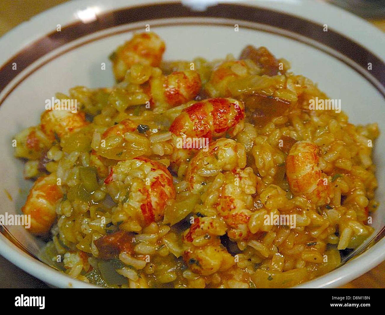 A close-up shot of crawfish, typically served in fast food settings ...