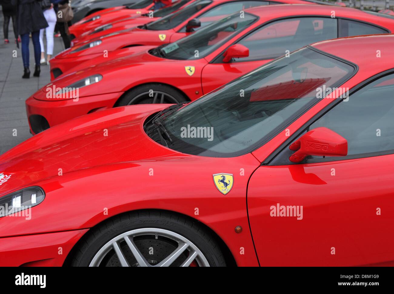 Dresden, Germany. 31st May 2013. Ferrari Club Germany with its 80 noble ...