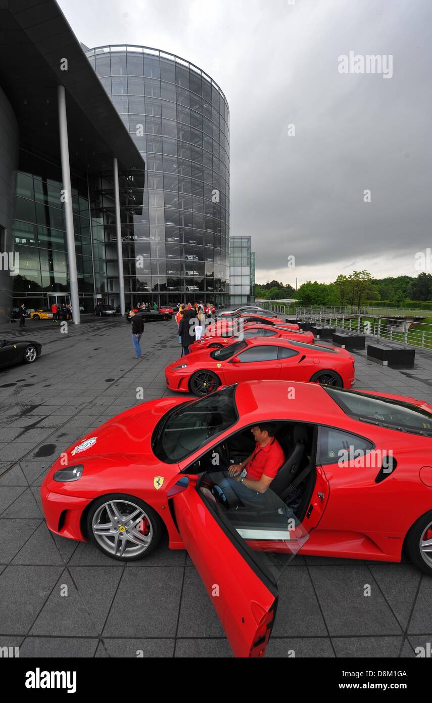 Dresden, Germany. 31st May 2013. Ferrari Club Germany with its 80 noble ...