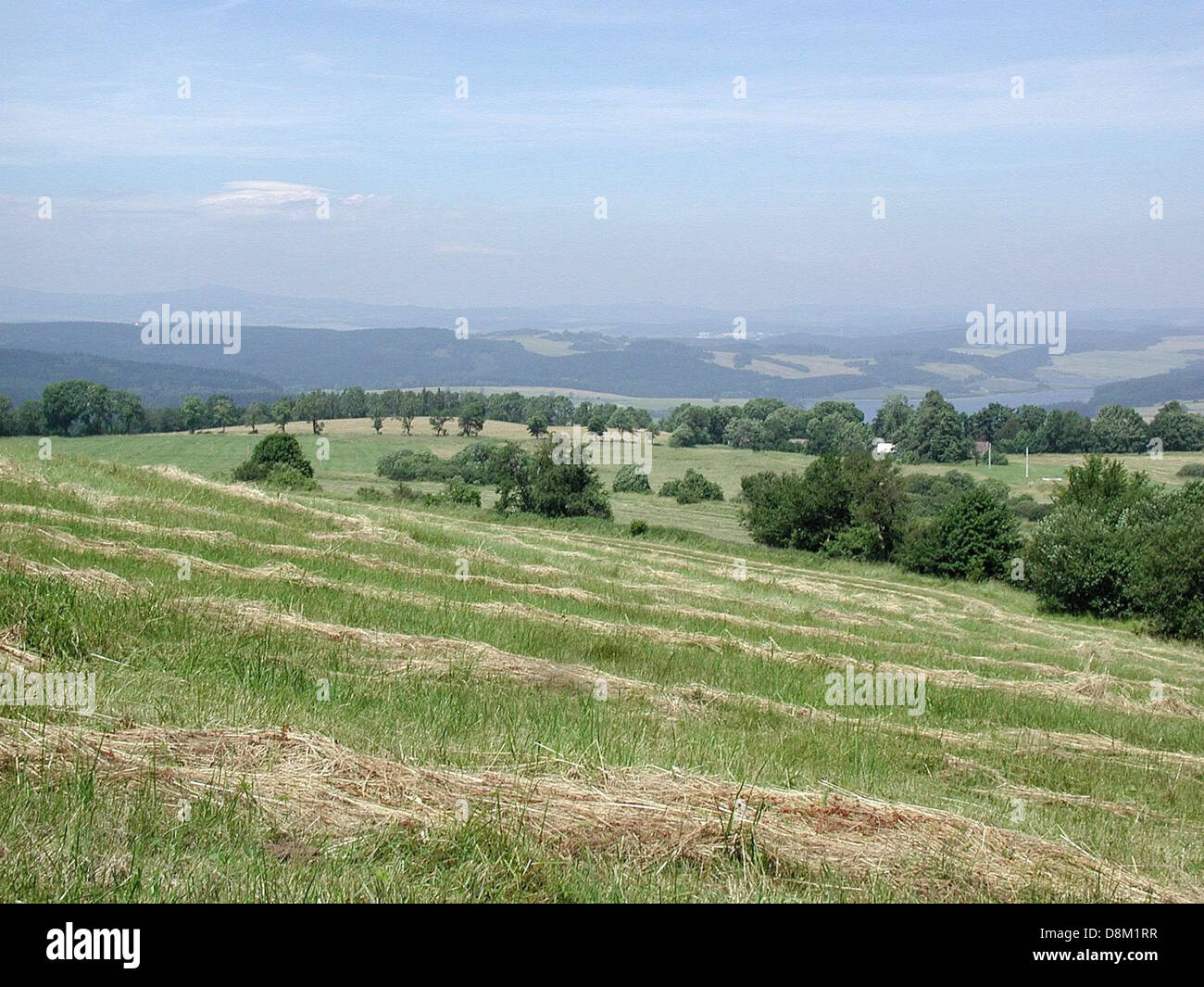 Fields on hills Stock Photo - Alamy