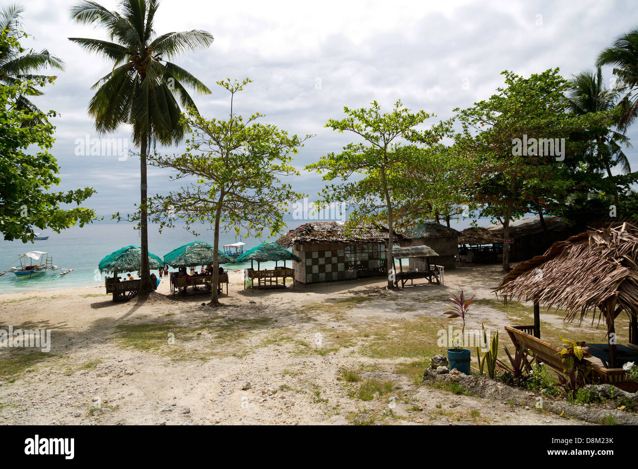 The famous White Beach near Moalboal on Cebu Island, Philippines Stock ...