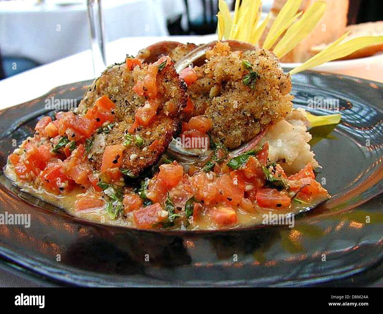 Food abalones dinner Stock Photo - Alamy
