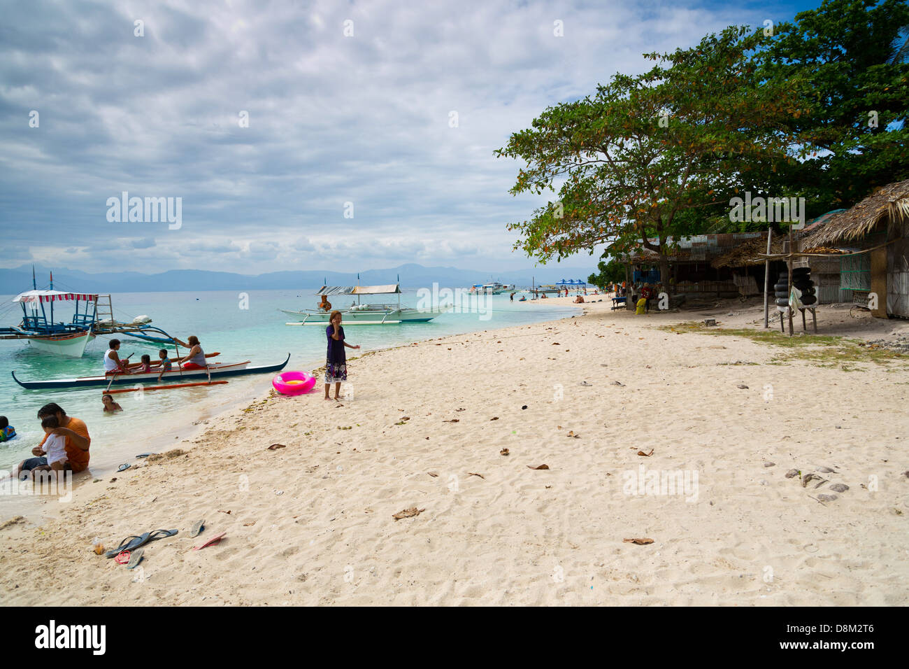 The famous White Beach near Moalboal on Cebu Island, Philippines Stock ...