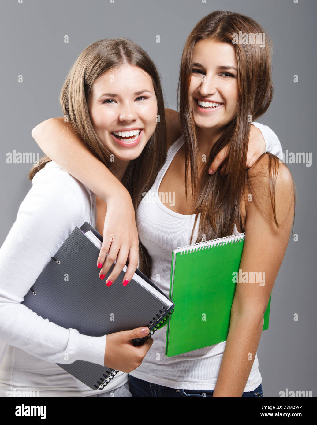 Casual dressed high school students girl Stock Photo - Alamy