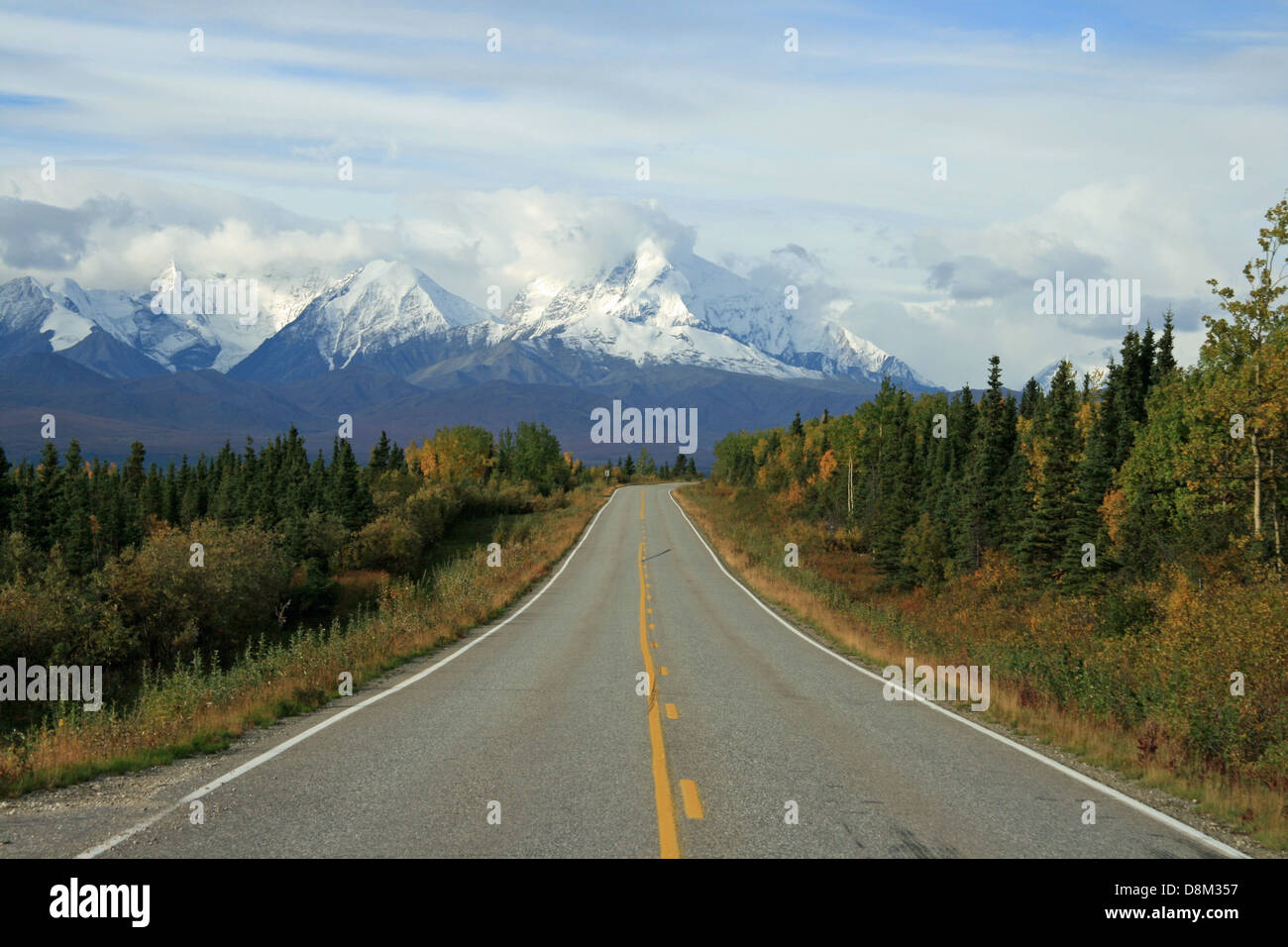 The wilderness of Alaska showcases stunning landscapes, with snow ...