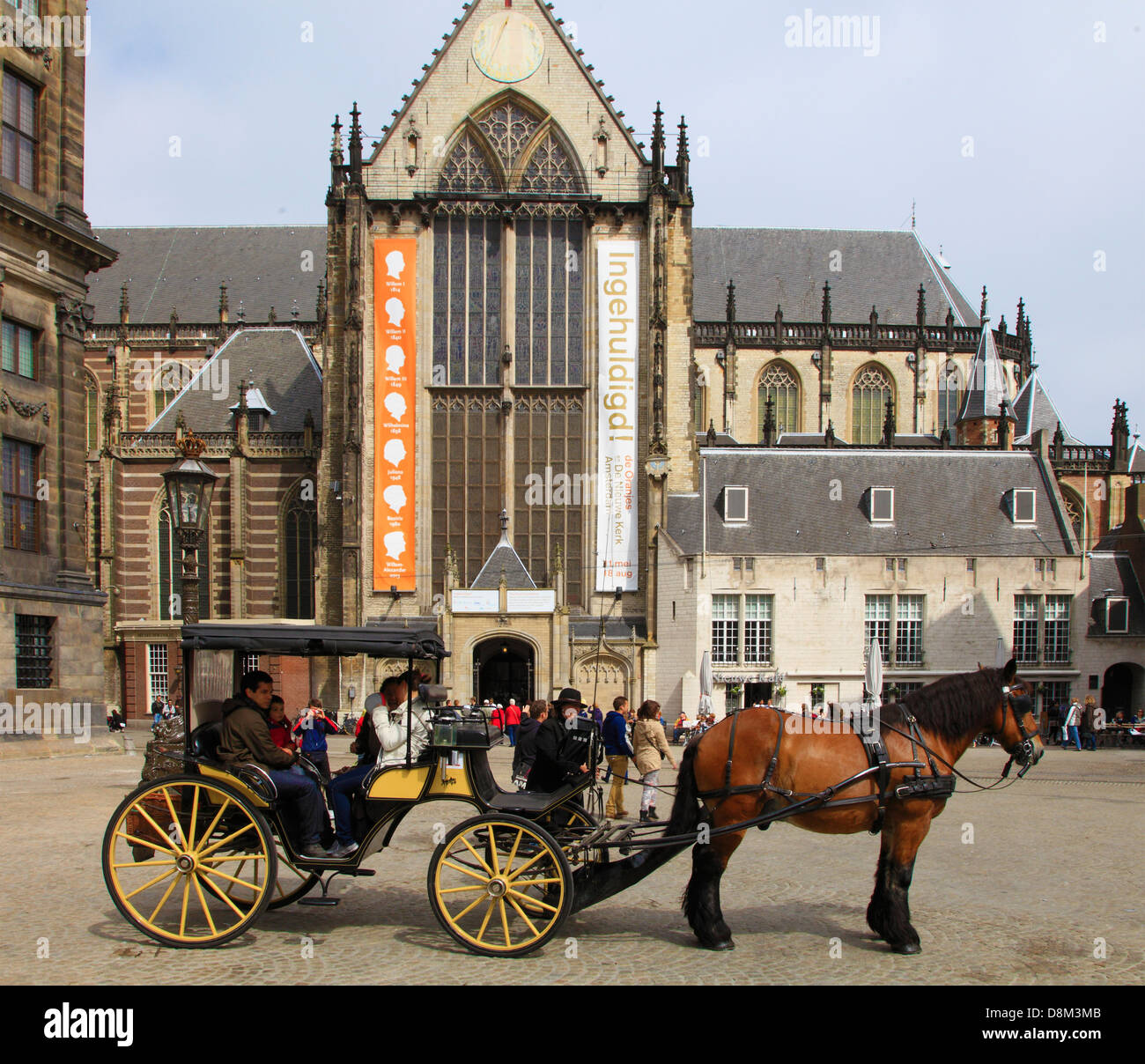 Netherlands, Amsterdam, Dam Square, Nieuwe Kerk, New Church Stock Photo ...
