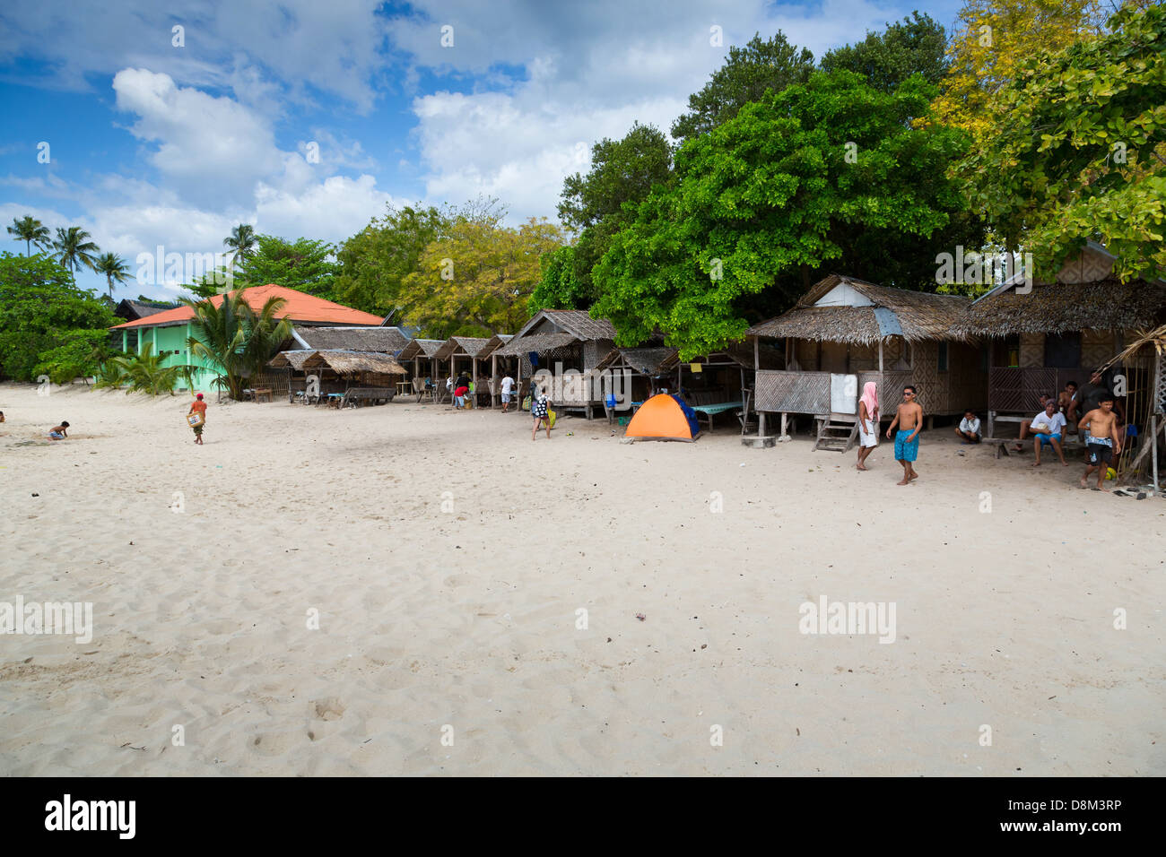 The famous White Beach near Moalboal on Cebu Island, Philippines Stock ...